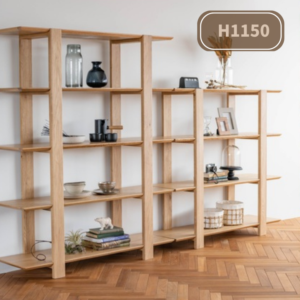 【送料無料】OWENⅡ オーウェンⅡ シェルフ H1150（オーク/ウォルナット） 新生活準備 収納棚 見せる収納 | Halu